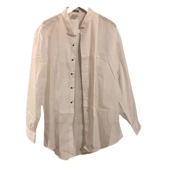 Cintas | Shirts | Cintas White Tuxedo Pleated Shirt Size 85 Neck 3435 ...
